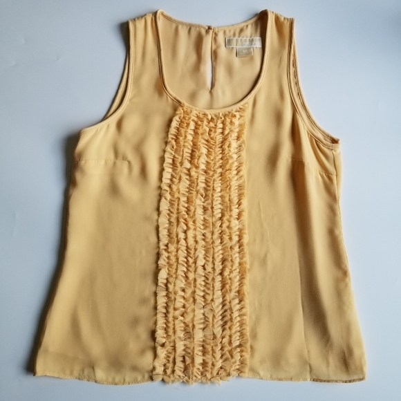 MICHAEL Michael Kors | Tops | Michael Michael Kors Rufflefront Tank Top ...